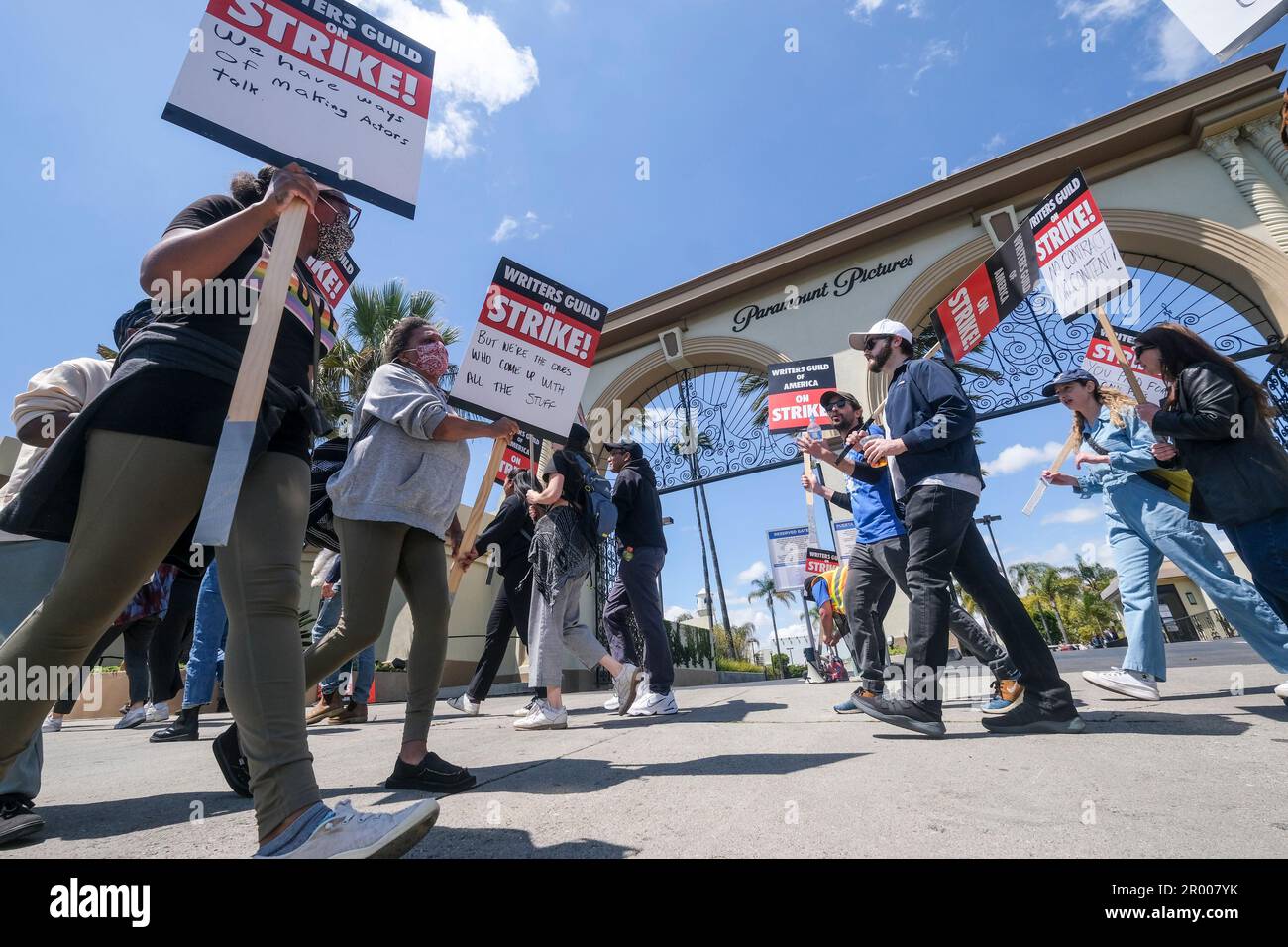 Los Angeles, California, USA. 5th May, 2023. Members of the The Writers ...