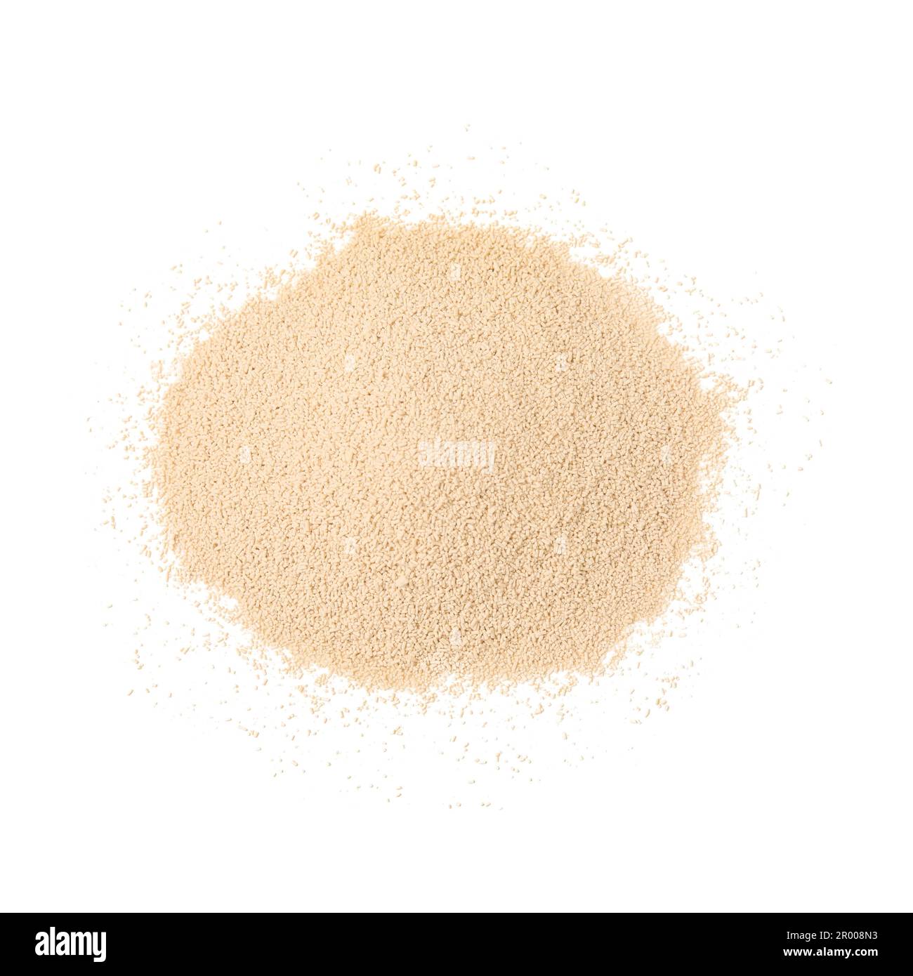 Pile of granulated yeast isolated on white, top view Stock Photo - Alamy