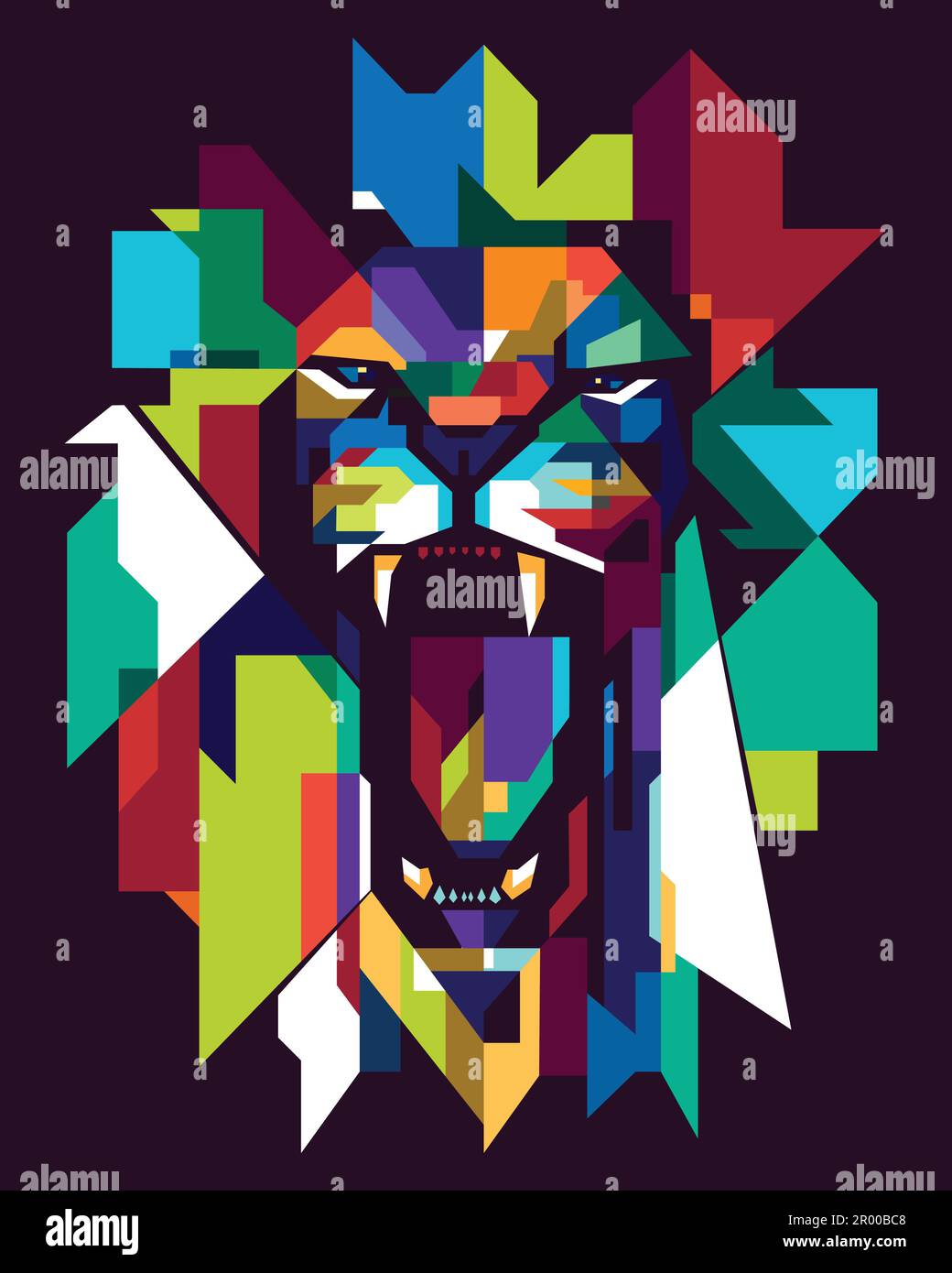 Abstract lion face black Stock Vector Images - Alamy