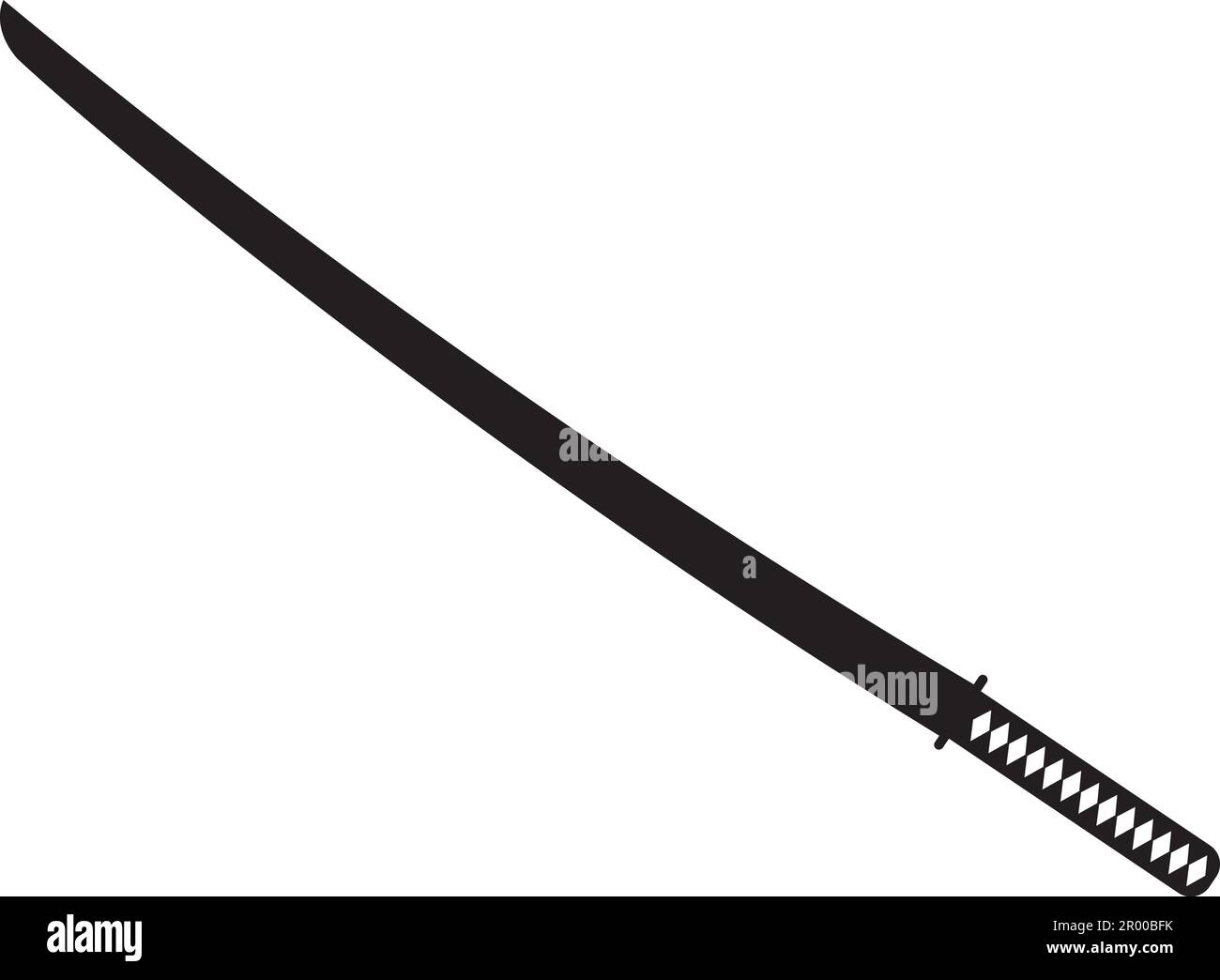 Samurai weapon icon on white background. Katana (Japanese sword) sign ...