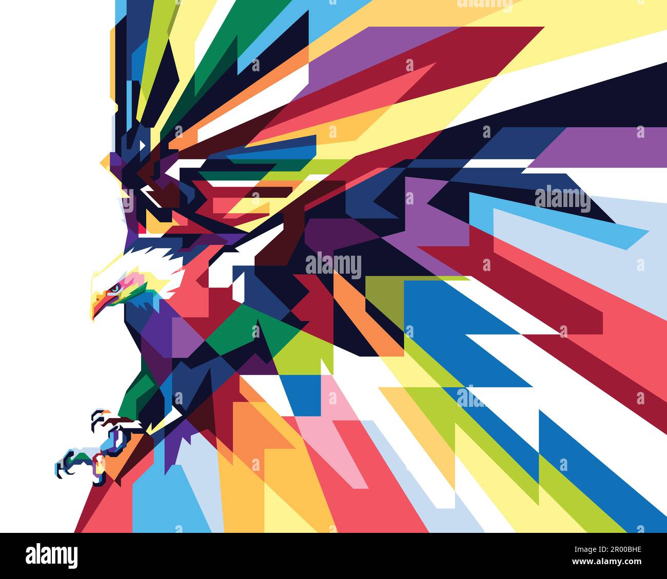 colorful eagle in pop art style Stock Vector Image & Art - Alamy