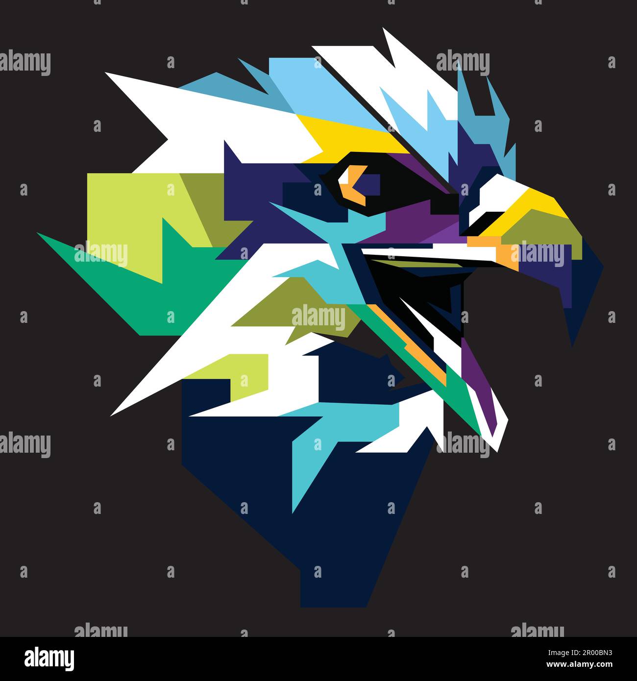 colorful eagle head in pop art style Stock Vector Image & Art - Alamy