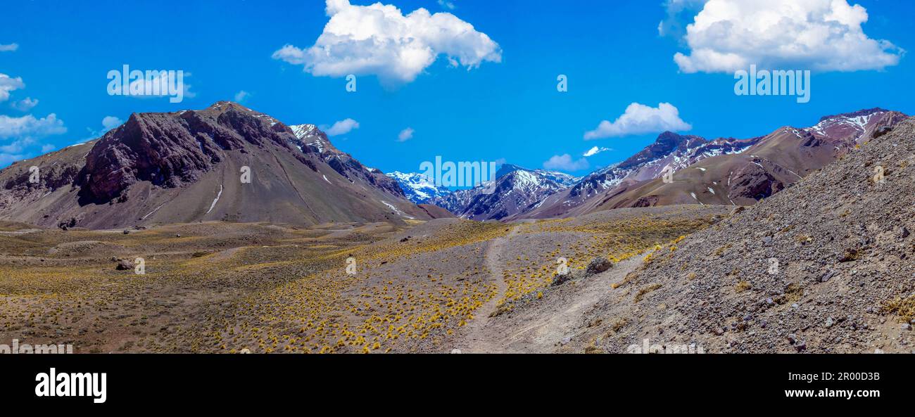 Argentina, Andes, Aconcagua mountain in national park near Mendoza ...