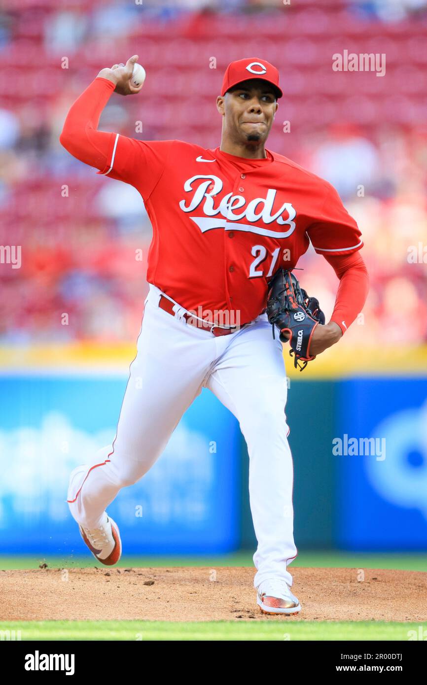 Cincinnati Reds' Hunter Greene throws during a baseball game against ...