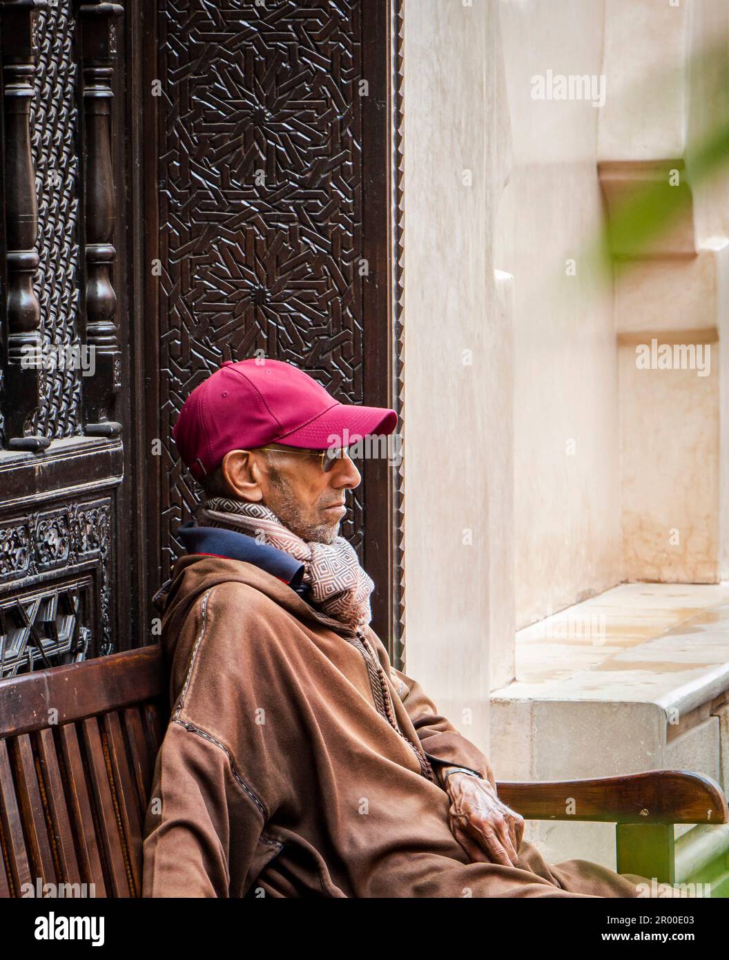 Old moroccan man sitting on hi-res stock photography and images - Alamy