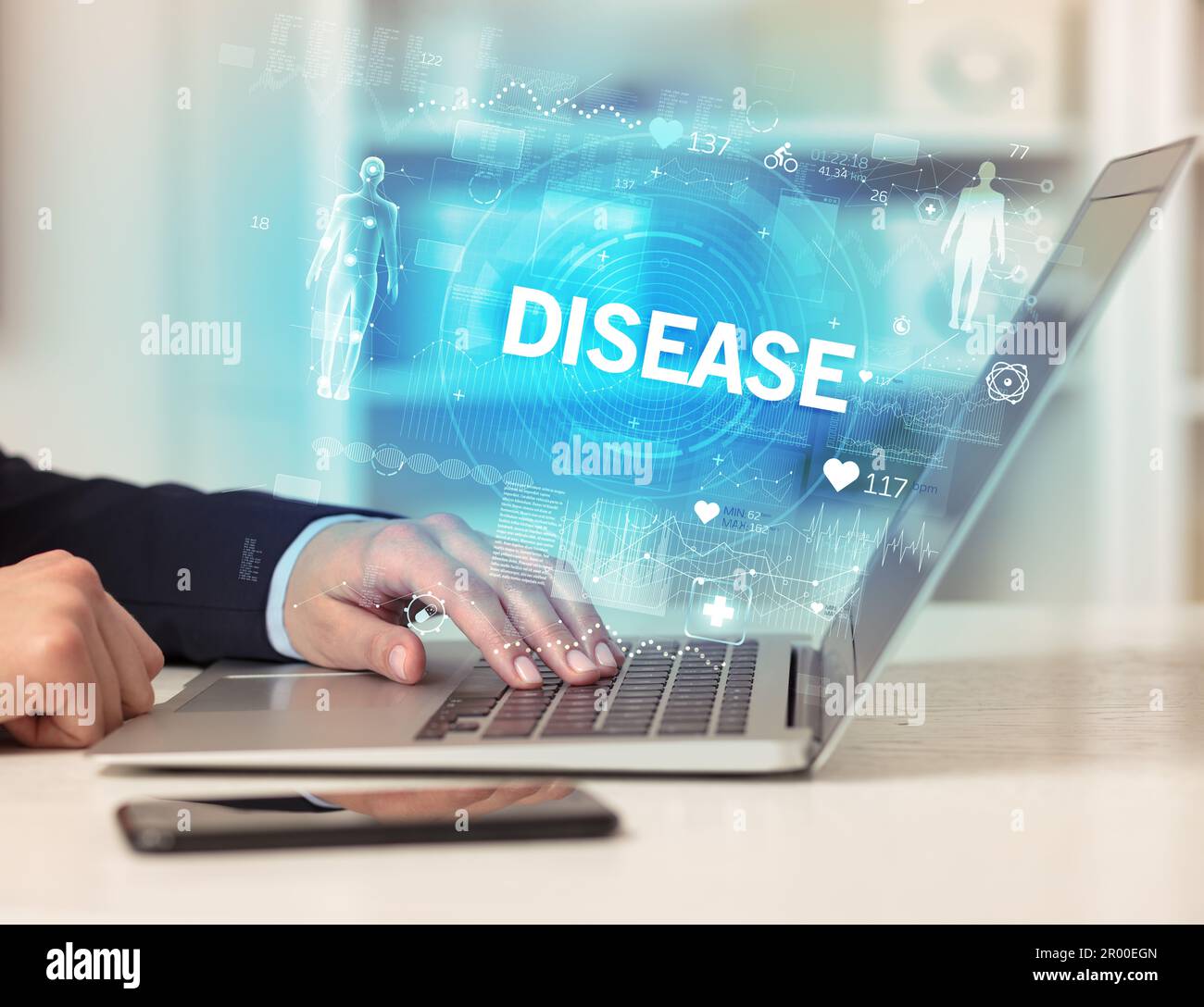 Doctor working a health check Stock Photo - Alamy