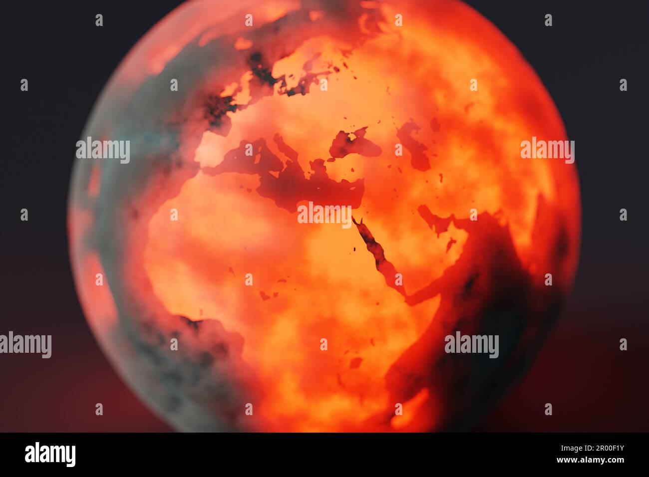 Conceptual image of the Earth experiencing anomalously high ...