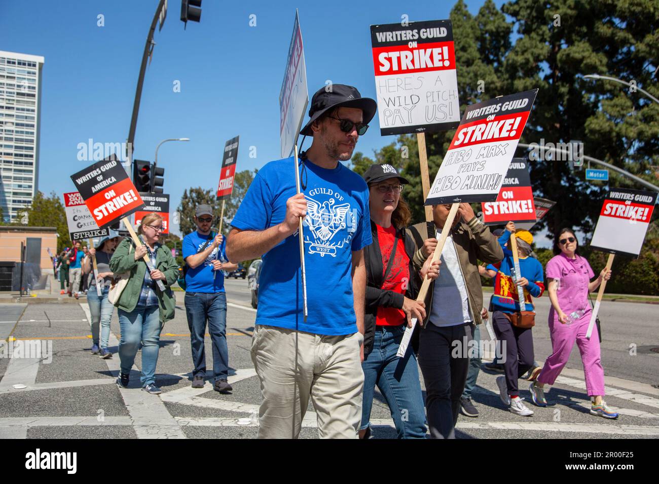 Writers Strike Picketing at Fox Studios Stock Photo - Alamy