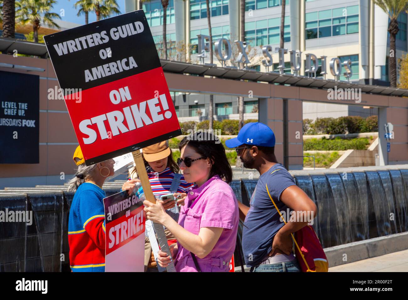 Writers Strike Picketing at Fox Studios Stock Photo - Alamy