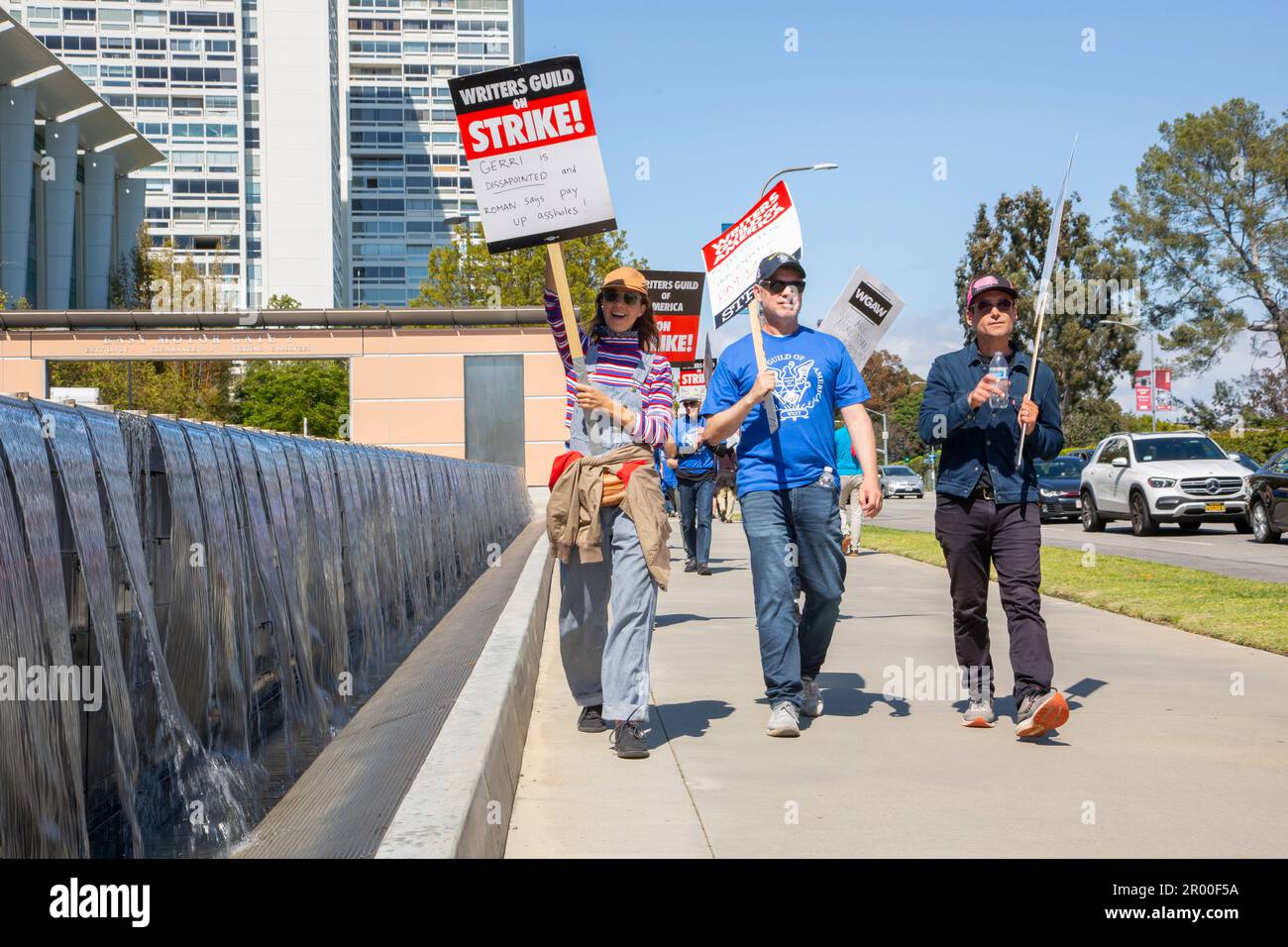 Writers Strike Picketing at Fox Studios Stock Photo - Alamy