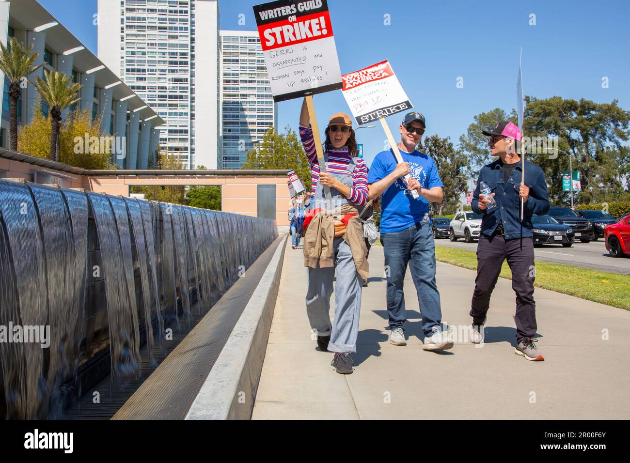 Writers Strike Picketing at Fox Studios Stock Photo - Alamy