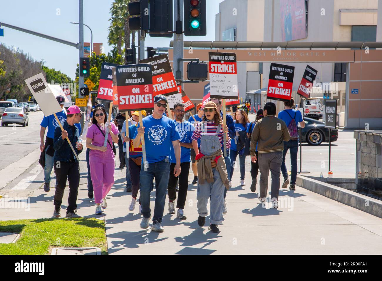 Writers Strike Picketing at Fox Studios Stock Photo - Alamy