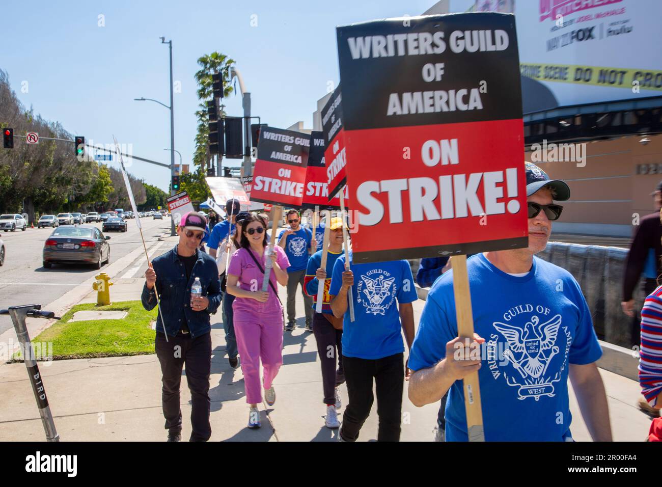 Writers Strike Picketing at Fox Studios Stock Photo - Alamy