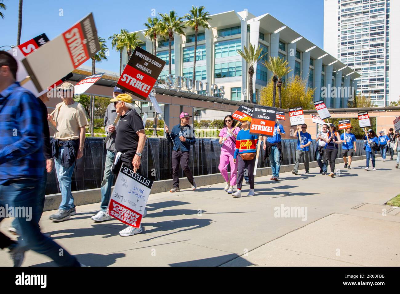 Writers Strike Picketing at Fox Studios Stock Photo - Alamy