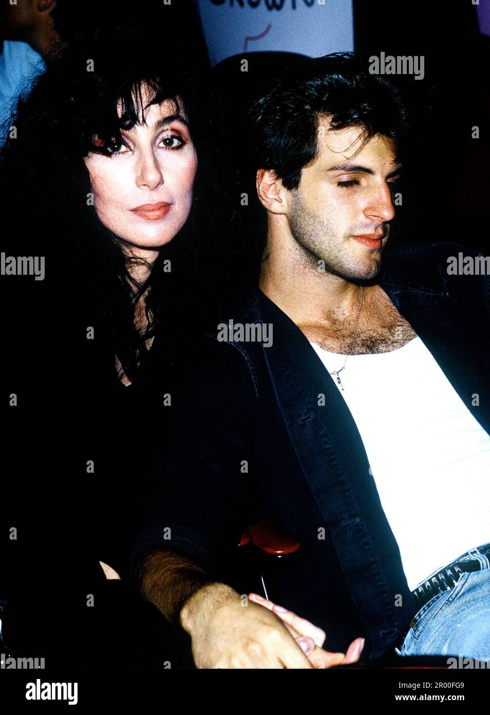 Cher & ex-boyfriend Rob Camilletti backstage at Solid Gold, 1984 Credit ...