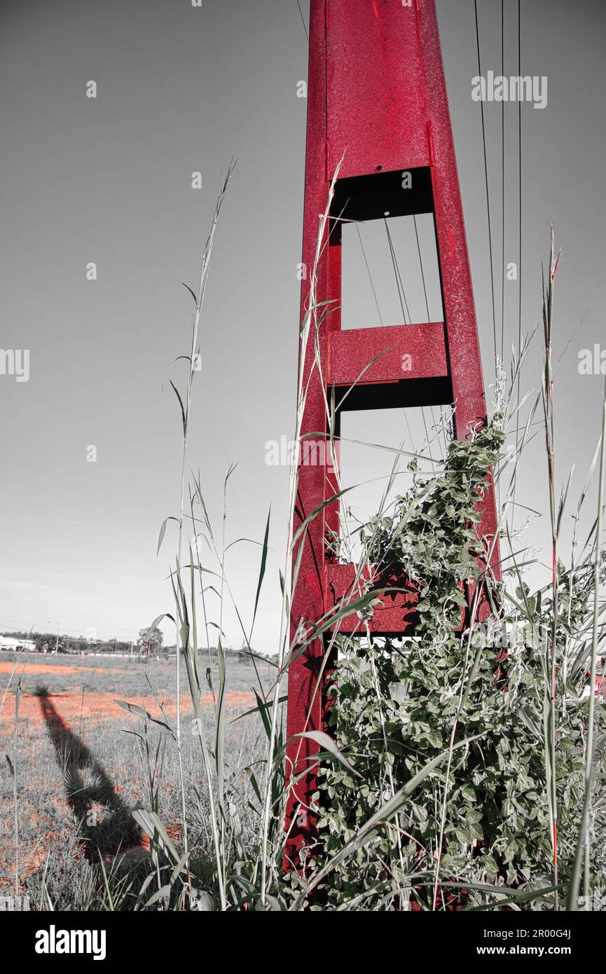red iron power pole Darwin Stock Photo - Alamy