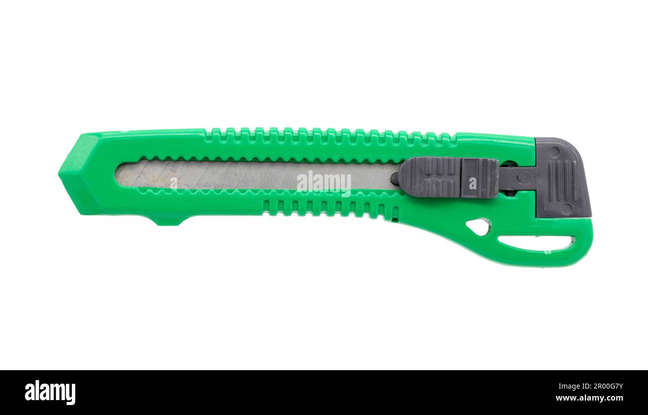 Green cutter isolated on white background Stock Photo - Alamy