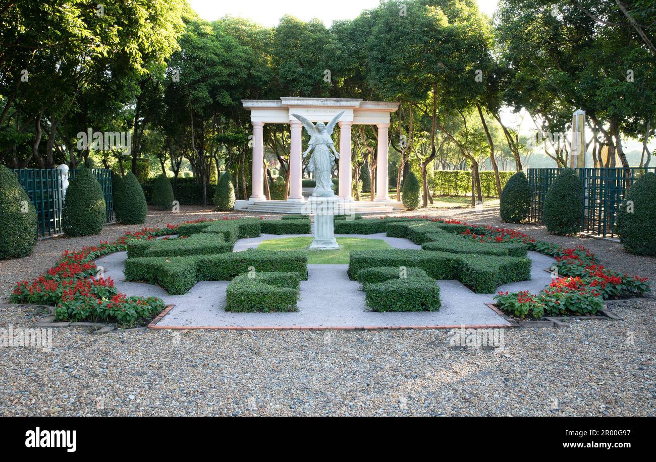 English garden park located in Suan Luang Rama9 public park in Bangkok ...