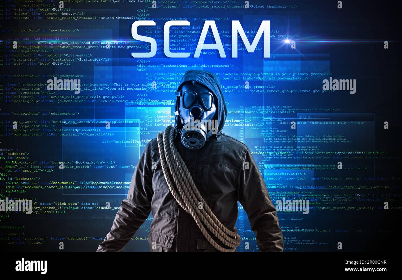 Faceless hacker on code background Stock Photo - Alamy