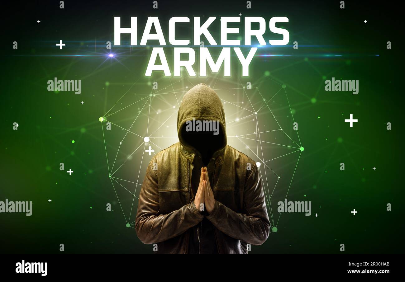 Mysterious hacker, online attack concept Stock Photo - Alamy