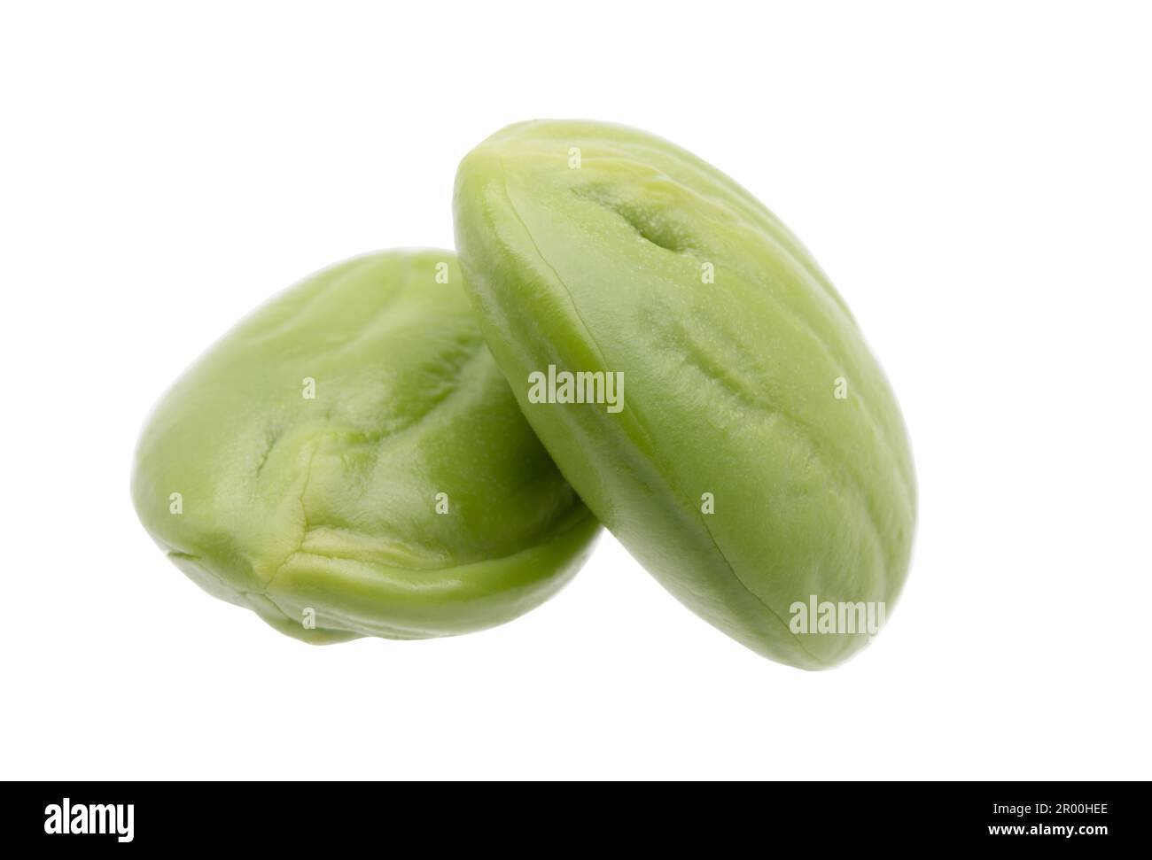 Sato seeds, bitter bean isolated on white background Stock Photo - Alamy
