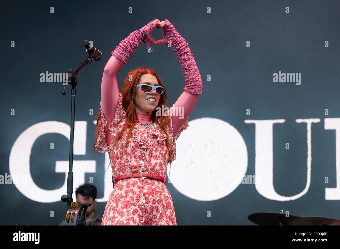 Hannah Hooper of Grouplove performs at the Shaky Knees Music Festival ...