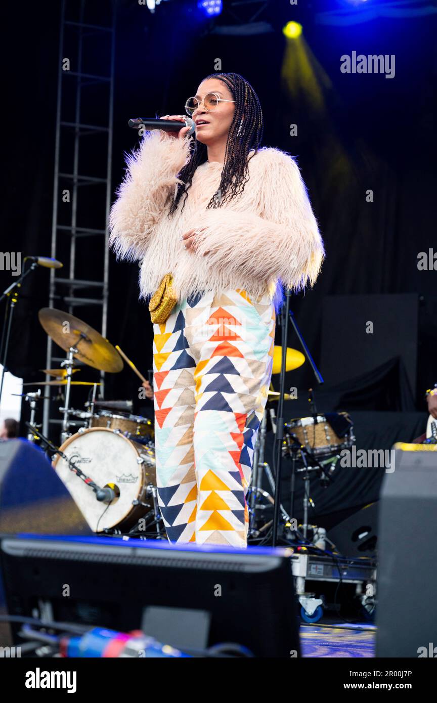 Mariana "Ladybug Mecca" Vieira of Digable Planets performs at the Shaky ...