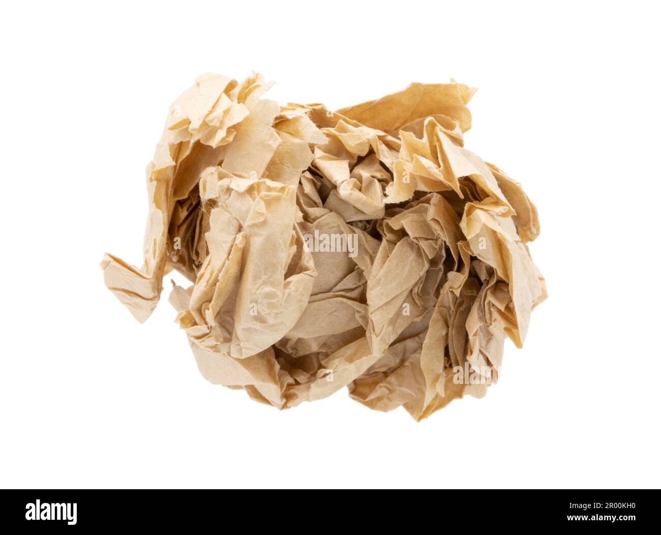Crumbled paper ball isolated over the white background Stock Photo - Alamy