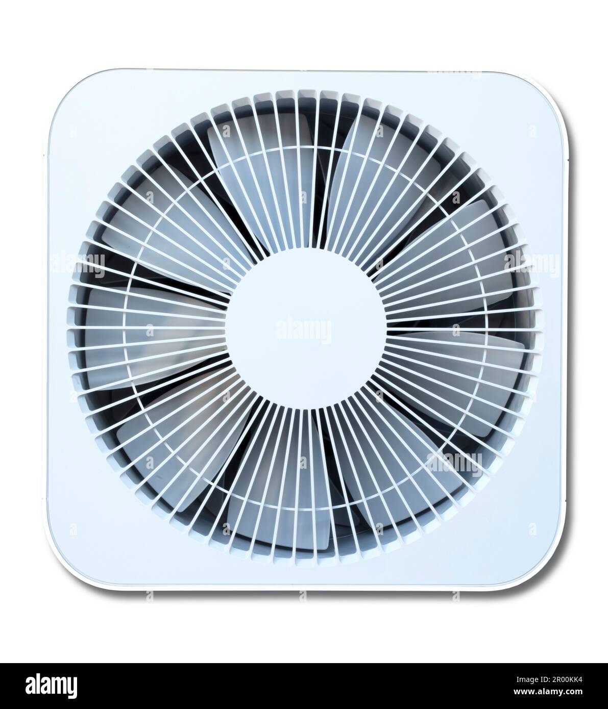 Ventilation fan of air purifier isolated on white background Stock ...