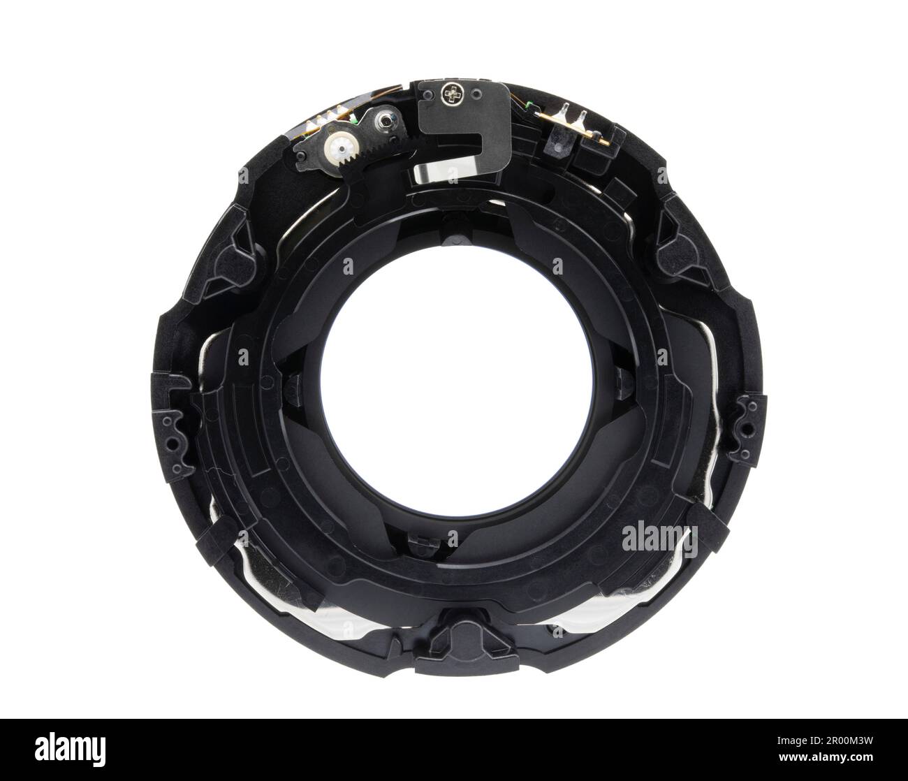 Part of camera lens isolated on white background Stock Photo - Alamy