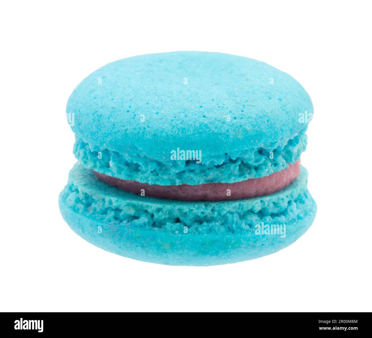 Blue macaron isolated on white background Stock Photo - Alamy