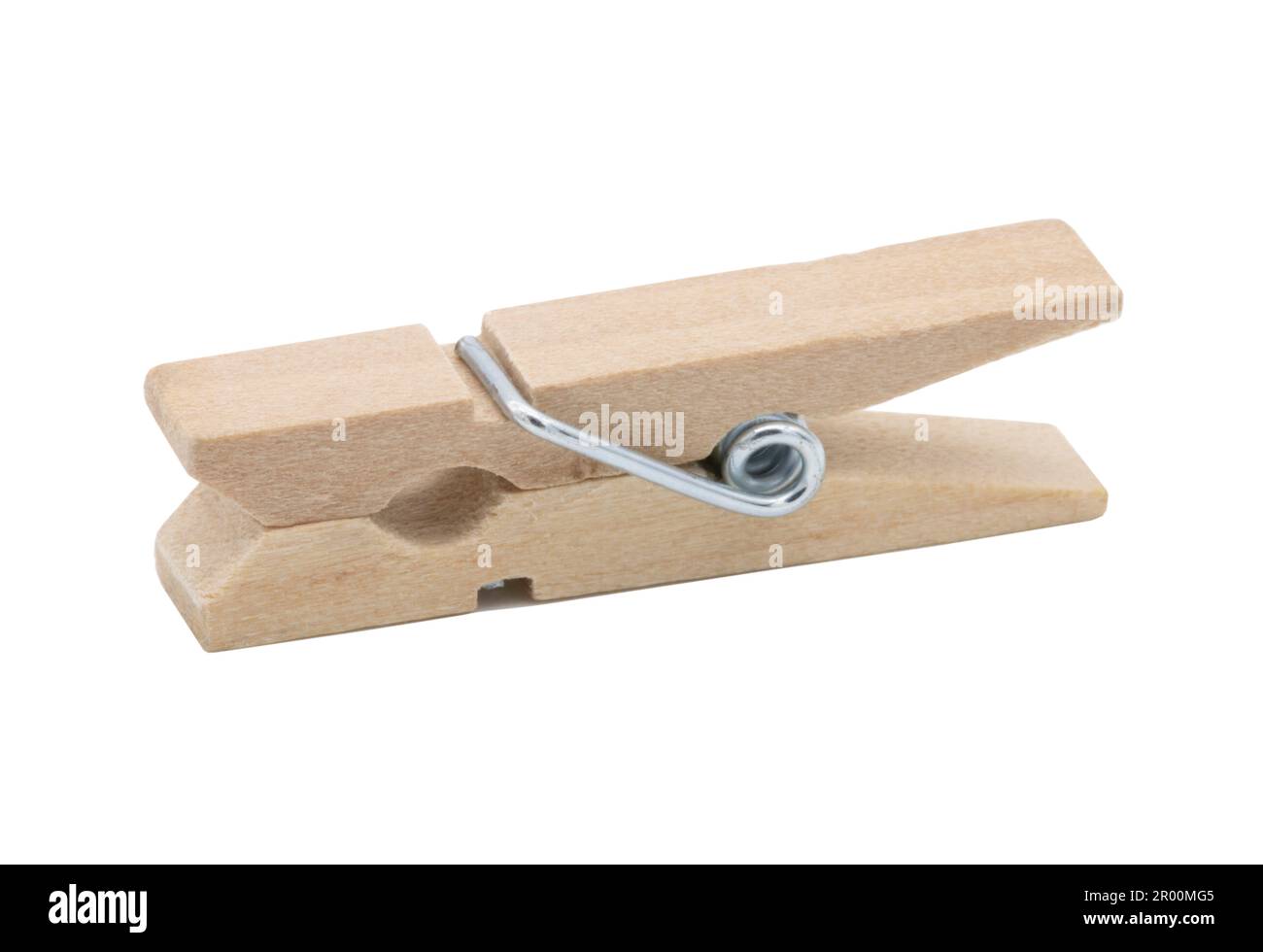 Wooden Cloth Peg Isolated on White Background Stock Photo - Alamy
