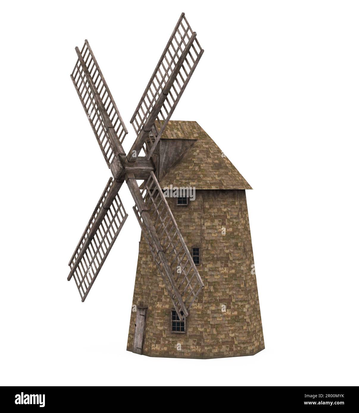 Dutch Windmill Isolated Stock Photo - Alamy