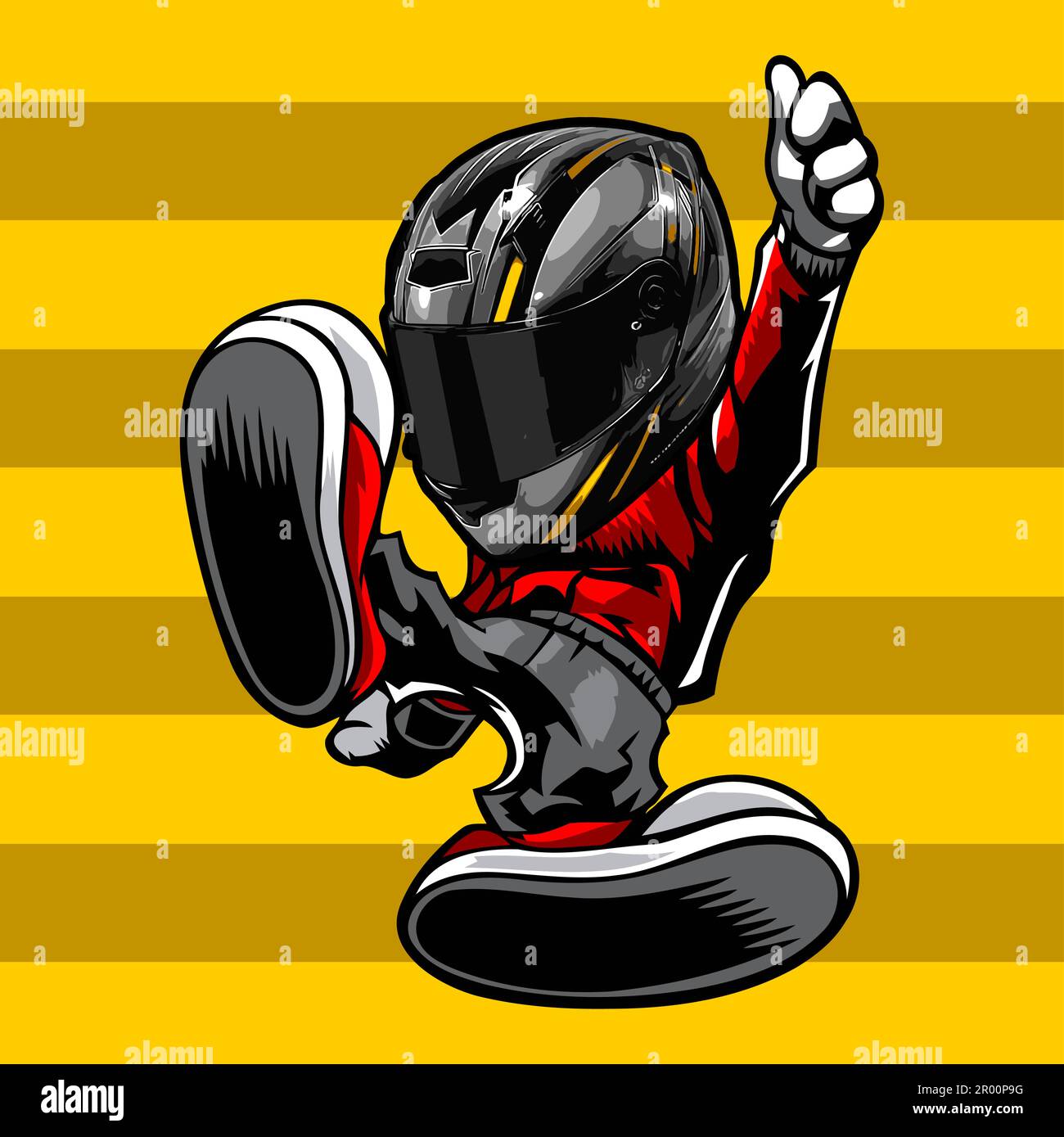 cartoon boy wearing motorcycle helmet template Stock Vector Image & Art ...