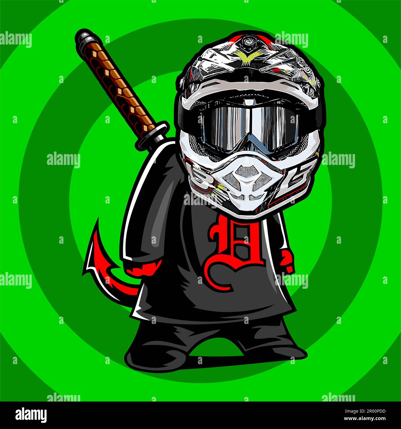 cartoon boy wearing motorcycle helmet template Stock Vector Image & Art ...