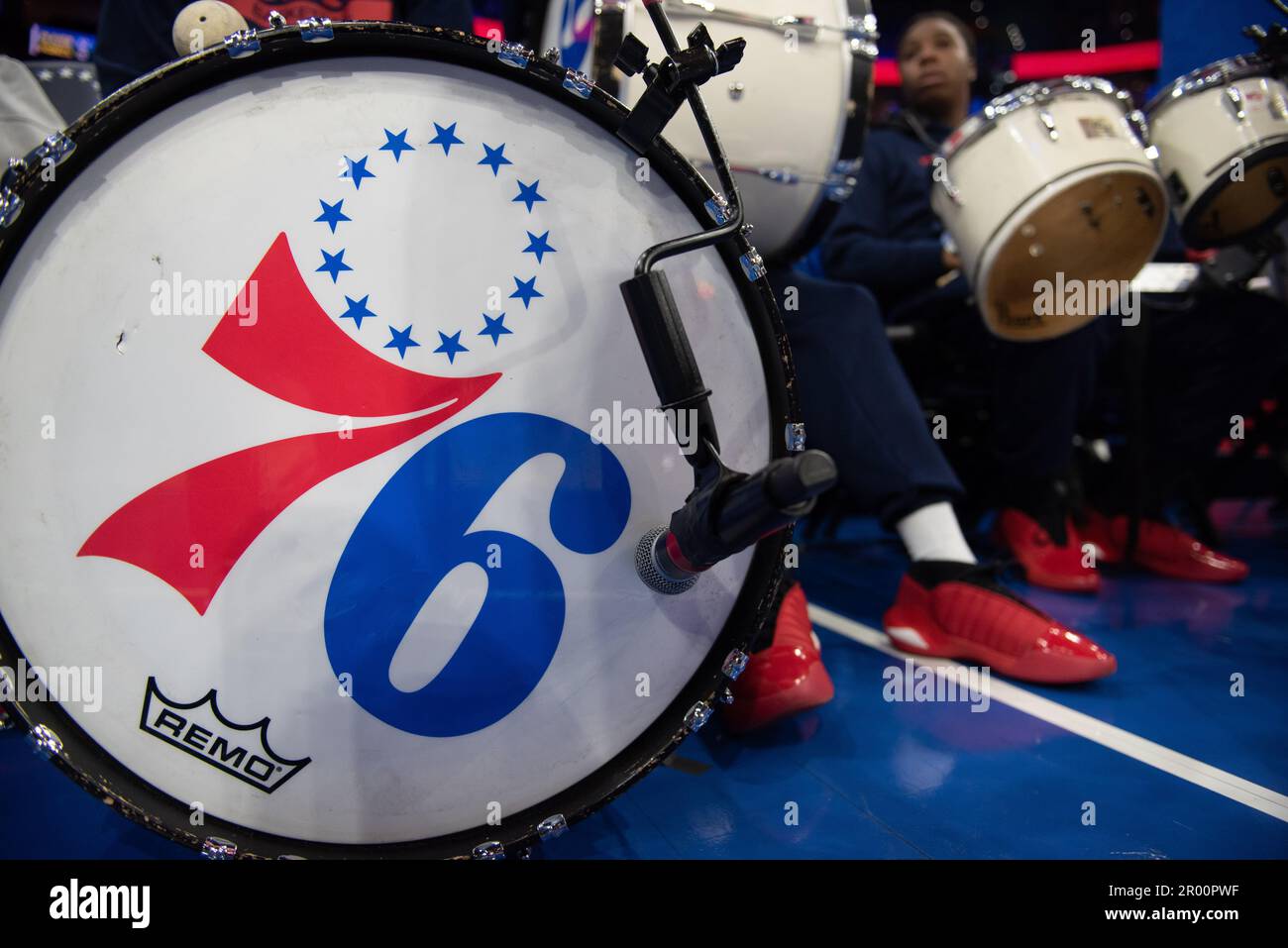 PHILADELPHIA,PA - MAY 5: Details of the band prior to Round 2 Game 3 of ...