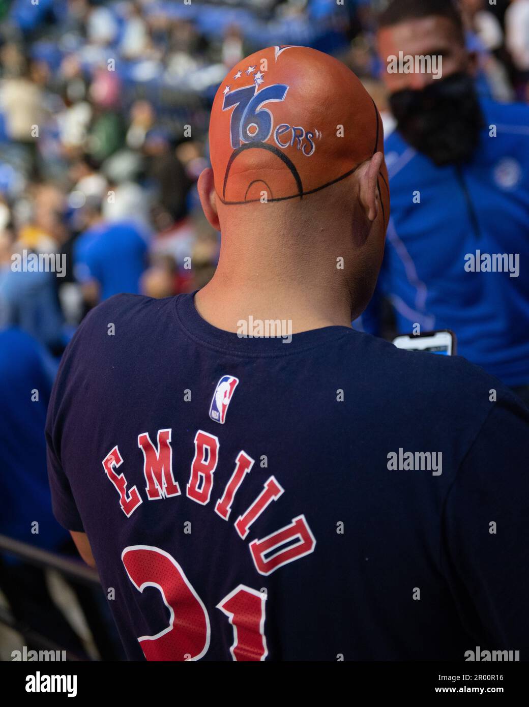 PHILADELPHIA,PA - MAY 5: Fan of the Philadelphia 76ers is seen before ...