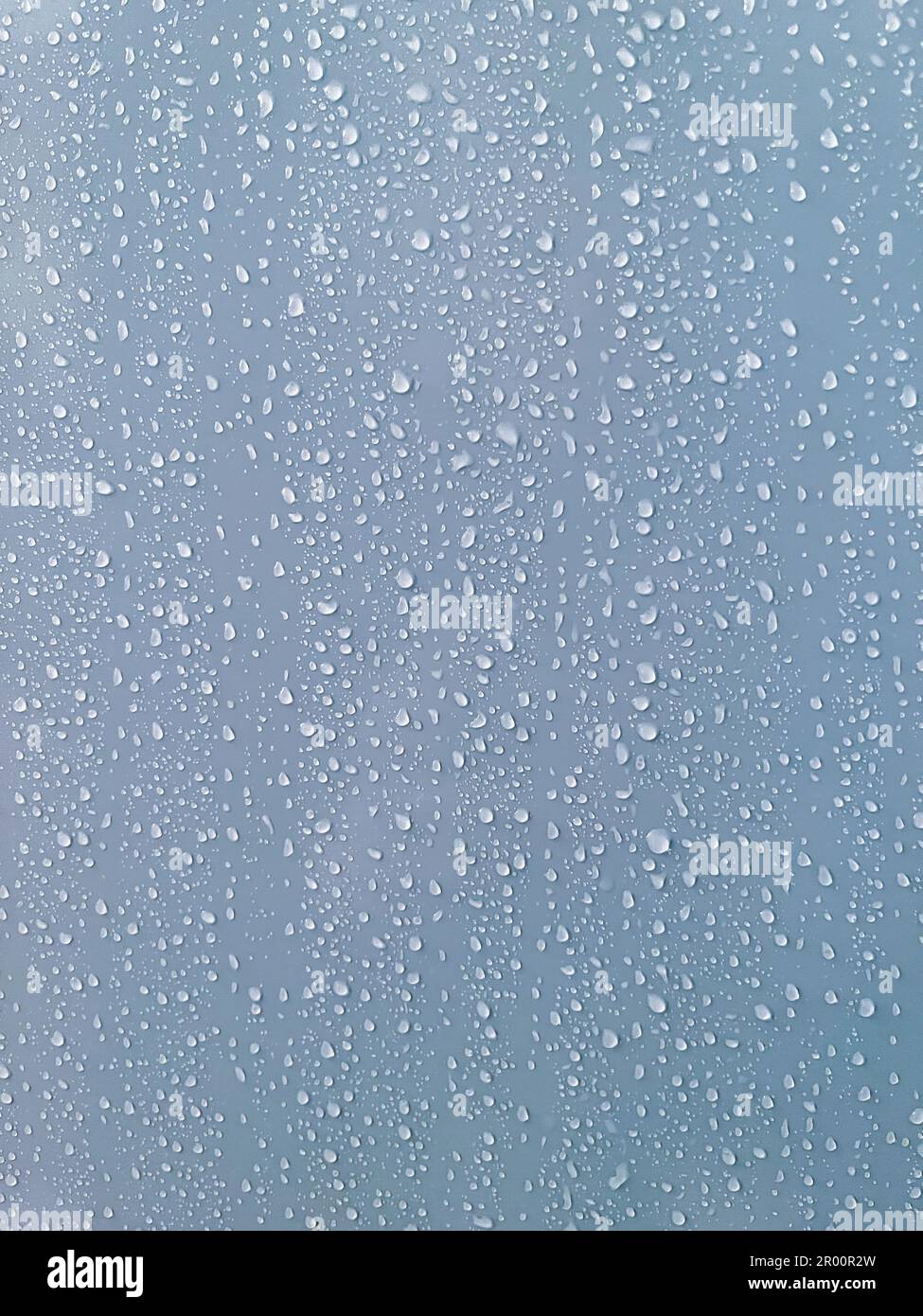 Close up abstract texture background of water droplets on a smooth ...