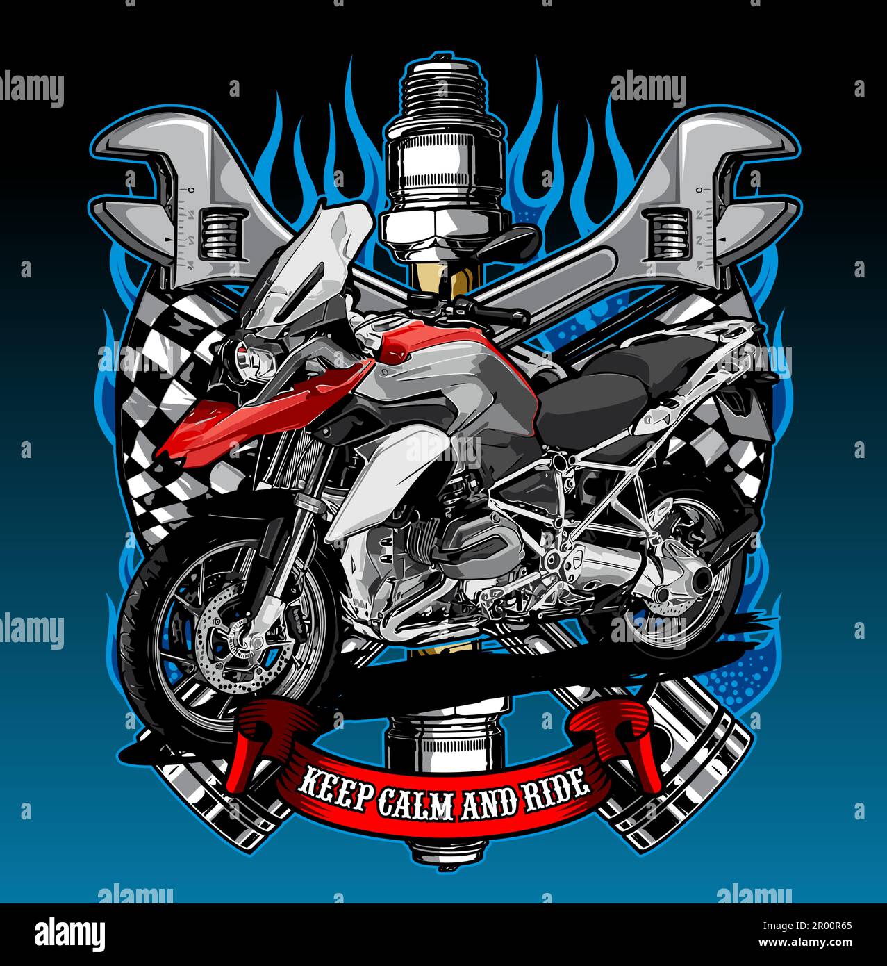 Rubber motorcycles Stock Vector Images - Alamy