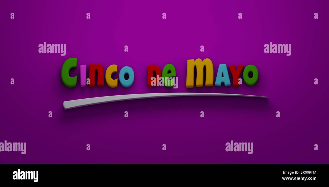 Cinco de Mayo lettering federal holiday in Mexico. Fiesta banner and ...
