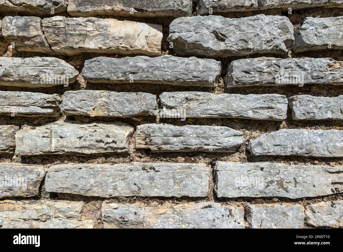 Medieval old cobbled wall, stone masonry. Abstract natural background ...