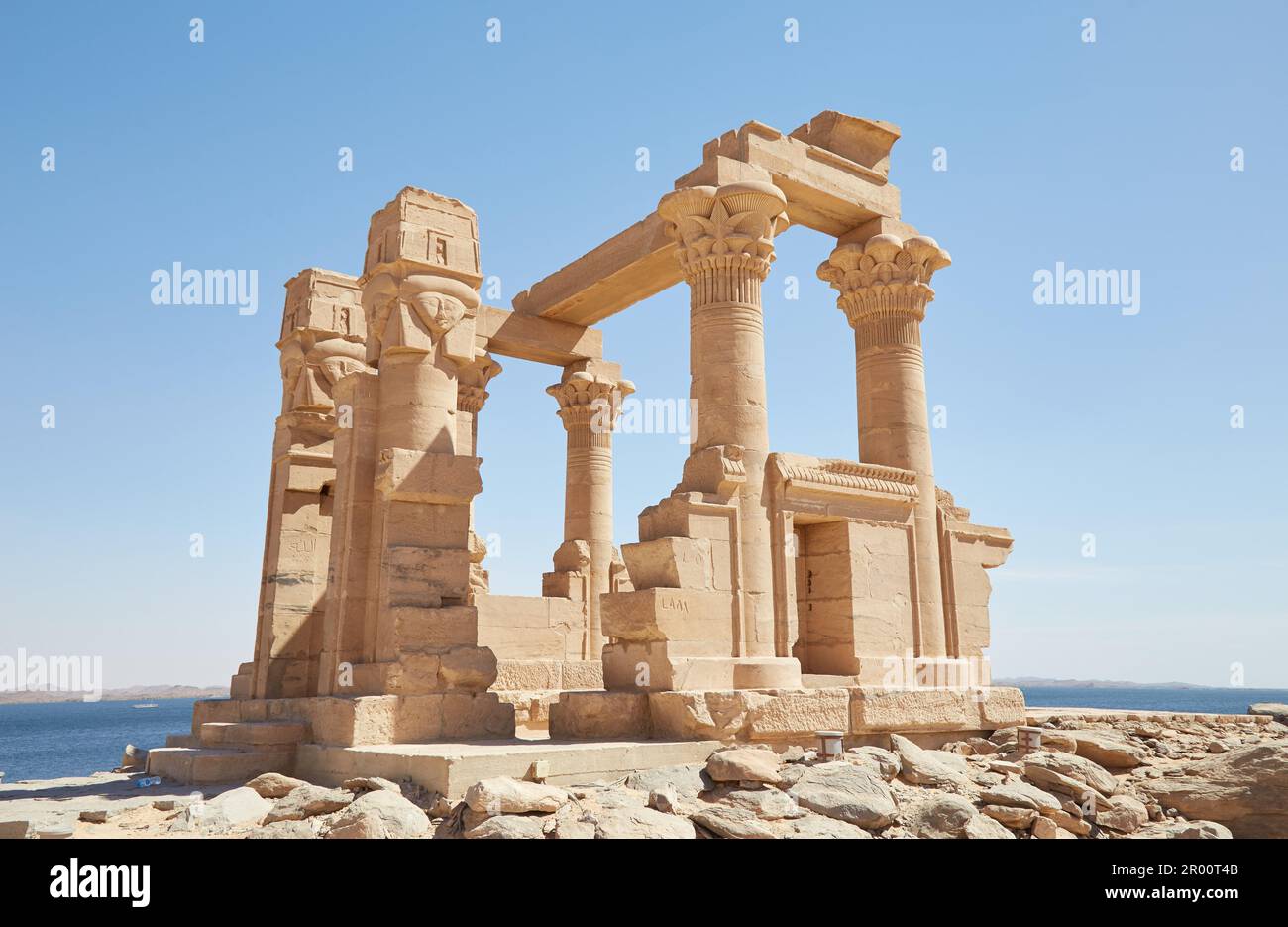 The Island Temple of New Kalabsha Outside of Aswan, Egypt Stock Photo ...