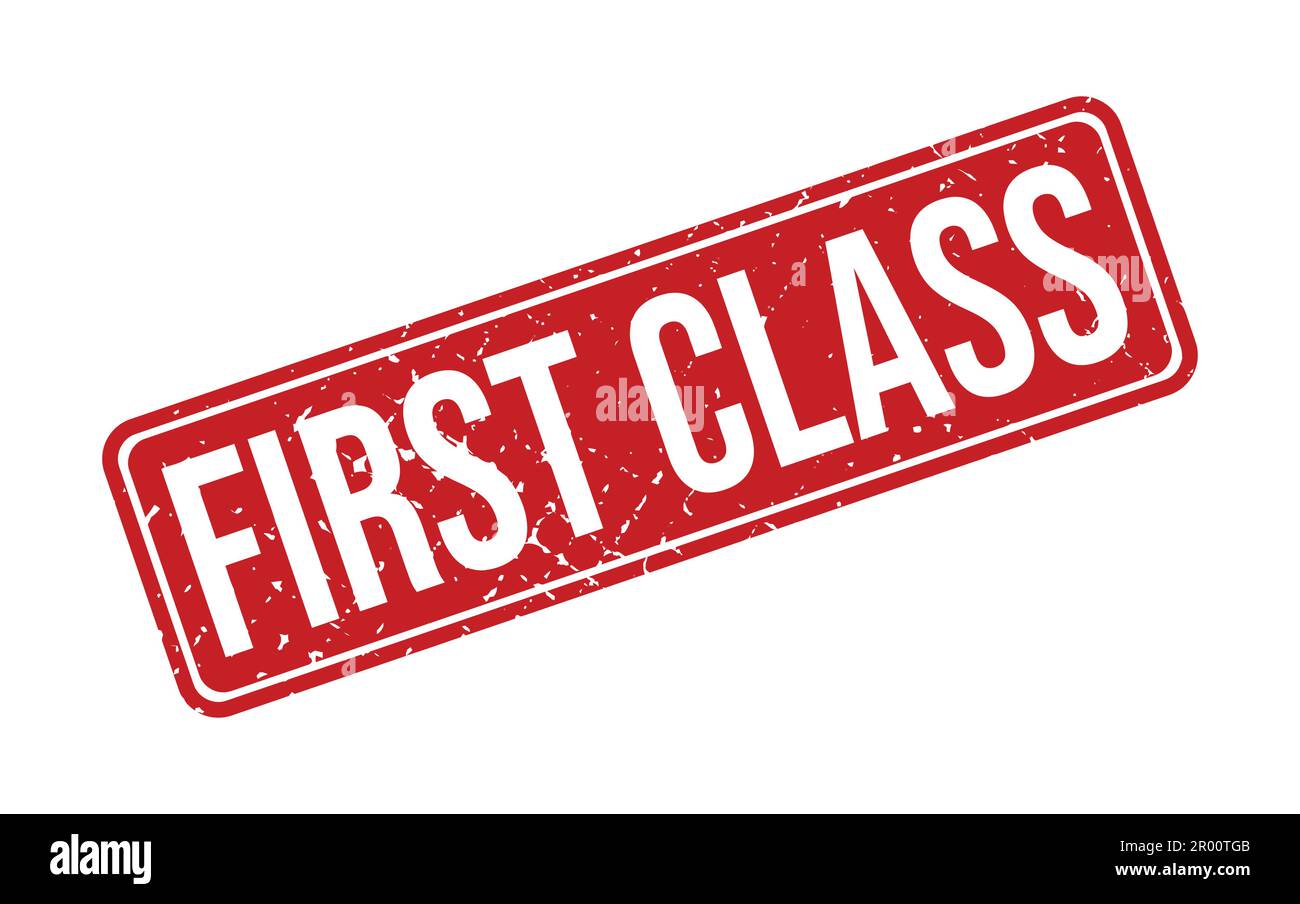 First Class Stamp Seal Vector Illustration Stock Vector Image & Art - Alamy