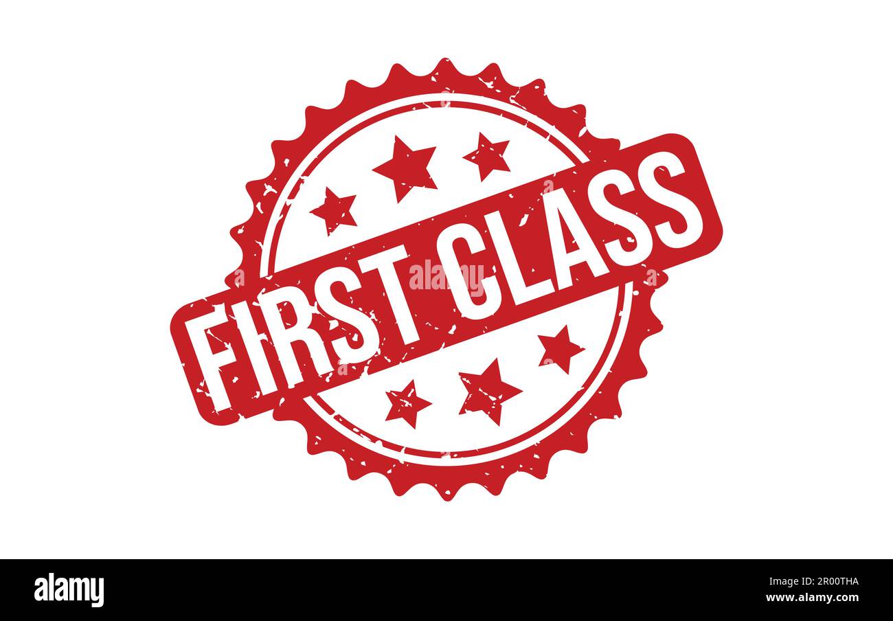 First Class Stamp Seal Vector Illustration Stock Vector Image & Art - Alamy