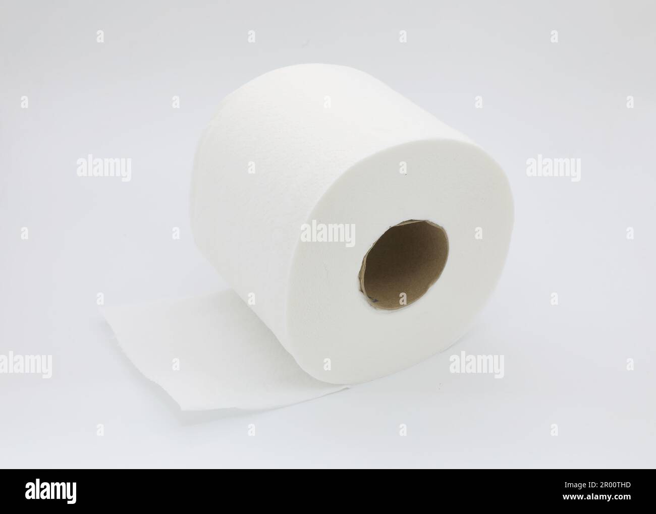 Roll of toilet paper isolated on white background Stock Photo - Alamy