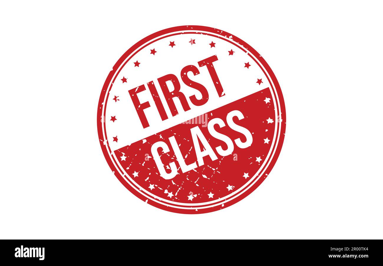 First Class Stamp Seal Vector Illustration Stock Vector Image & Art - Alamy