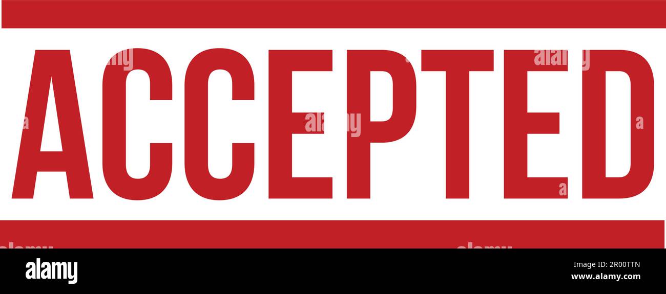 Accepted Grunge Rubber Stamp On White Background, Vector Illustration ...