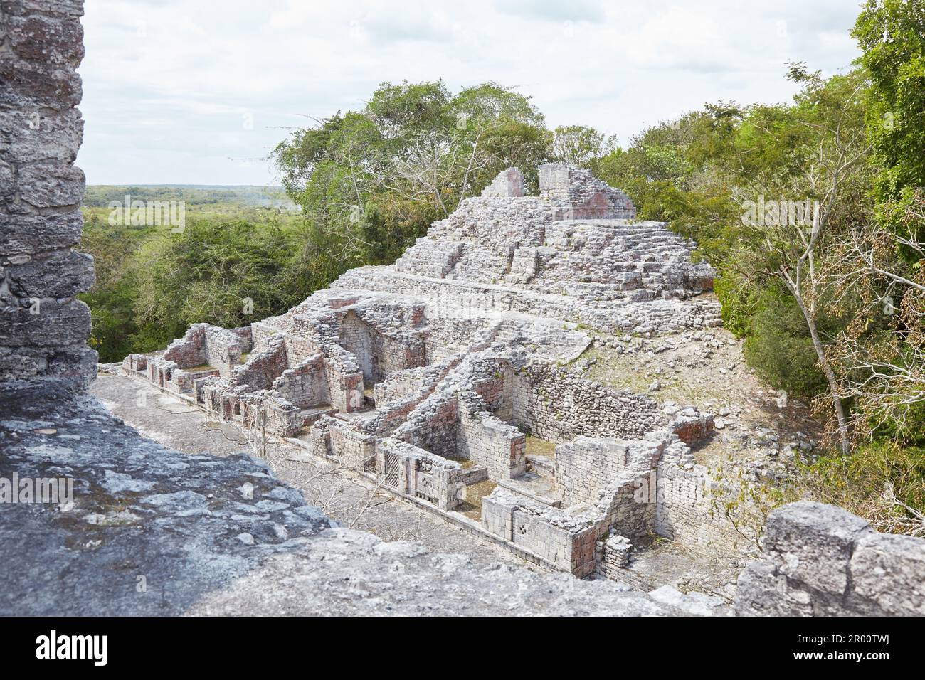 The Overlooked Mayan Ruins of Becan in Southern Campeche, Mexico Stock ...
