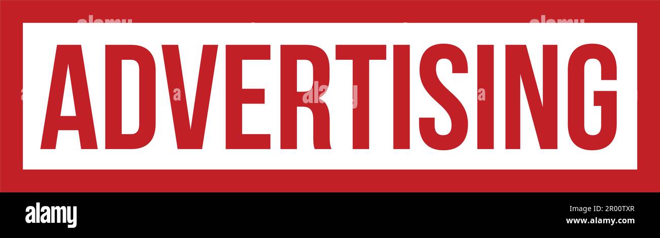 Advertising Rubber Stamp On White Background Stock Vector Image & Art ...