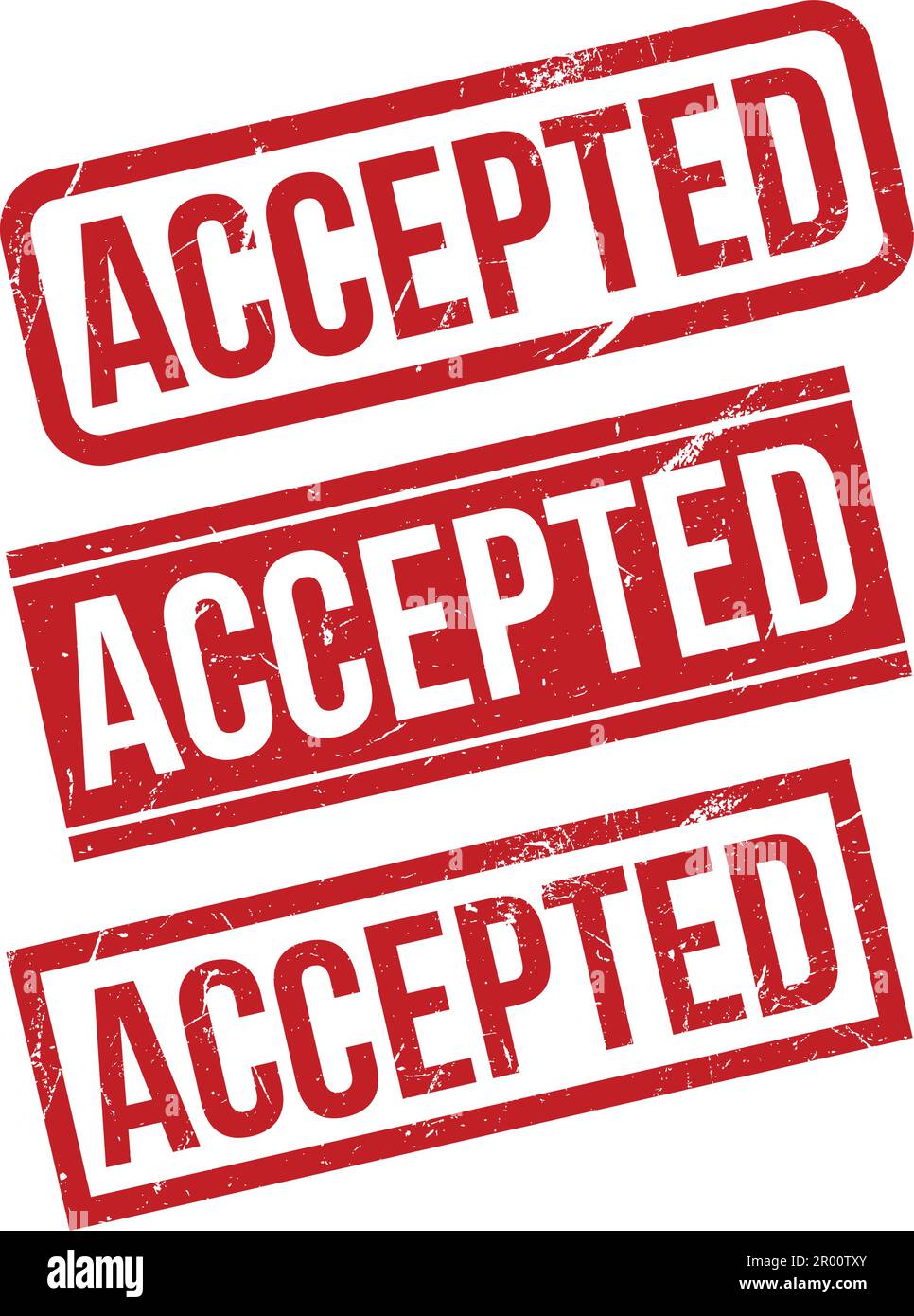 Accepted Rubber Stamp Set. Rubber Stamp Grunge Rubber Stamp - Vector ...